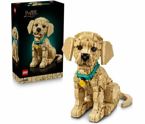 Конструктор LEGO Icons 11384 Щенок золотистого ретривера (Lego 11384)