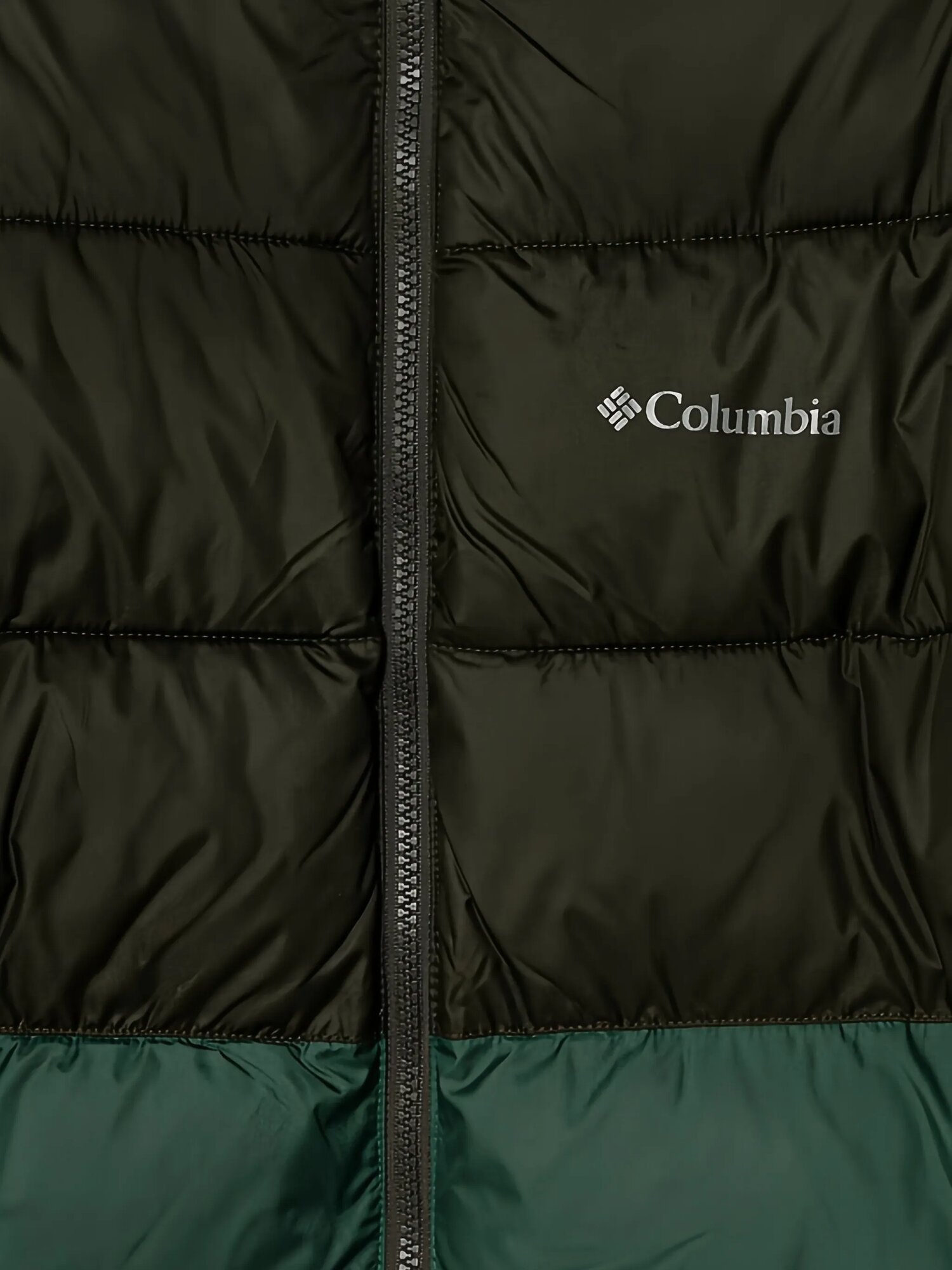 Пуховик Columbia Logo-print padded jacket, размер 8 лет, зеленый, — фото 1
