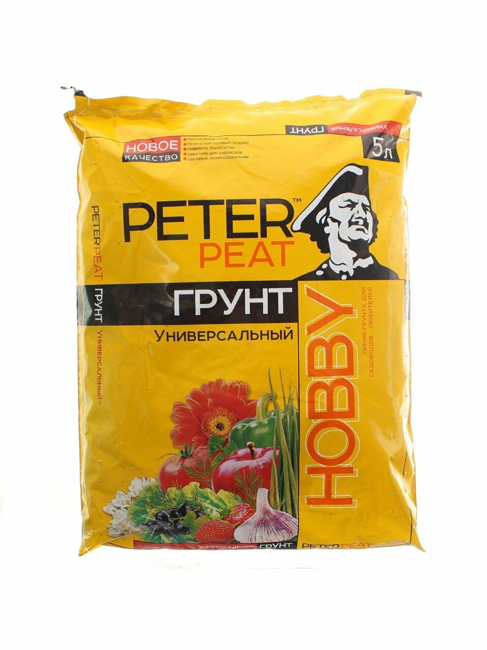 Грунт универсальный Peter Peat Hobby 5 л — качественная почвосмесь на основе торфа для повышения урожайности и обогащения