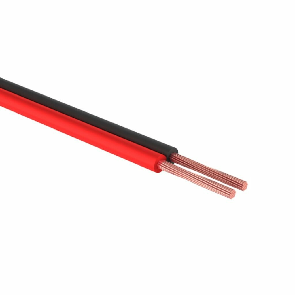 Провод акустический Rexant 2х1.5 мм², 100 м, красно-черный, для акустических систем, артикул 01-6106-3