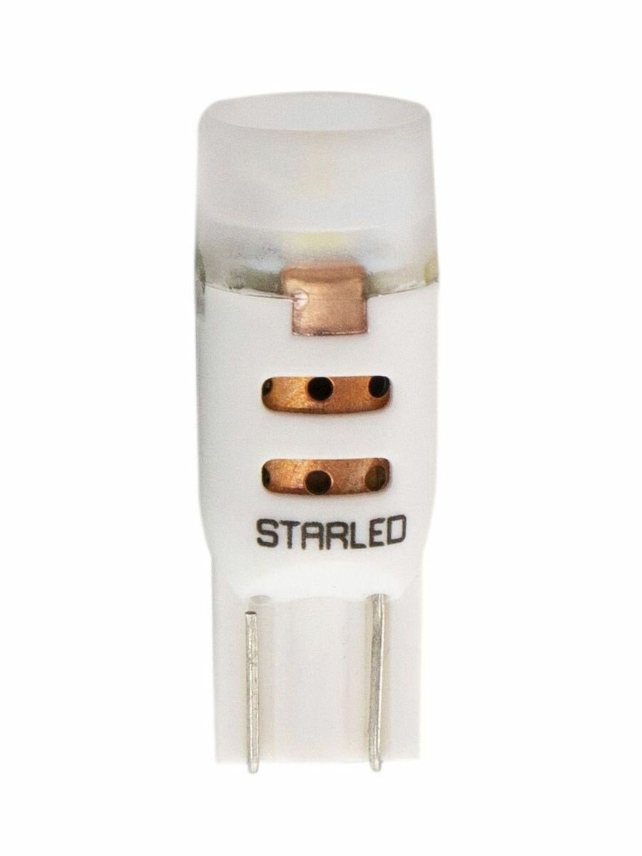 Комплект габаритные лампочки W5W T10 Starled светодиодная автолампа 12-24 Вольт 2 шт би полярная со стабилизатором подсветка номера салона дверей