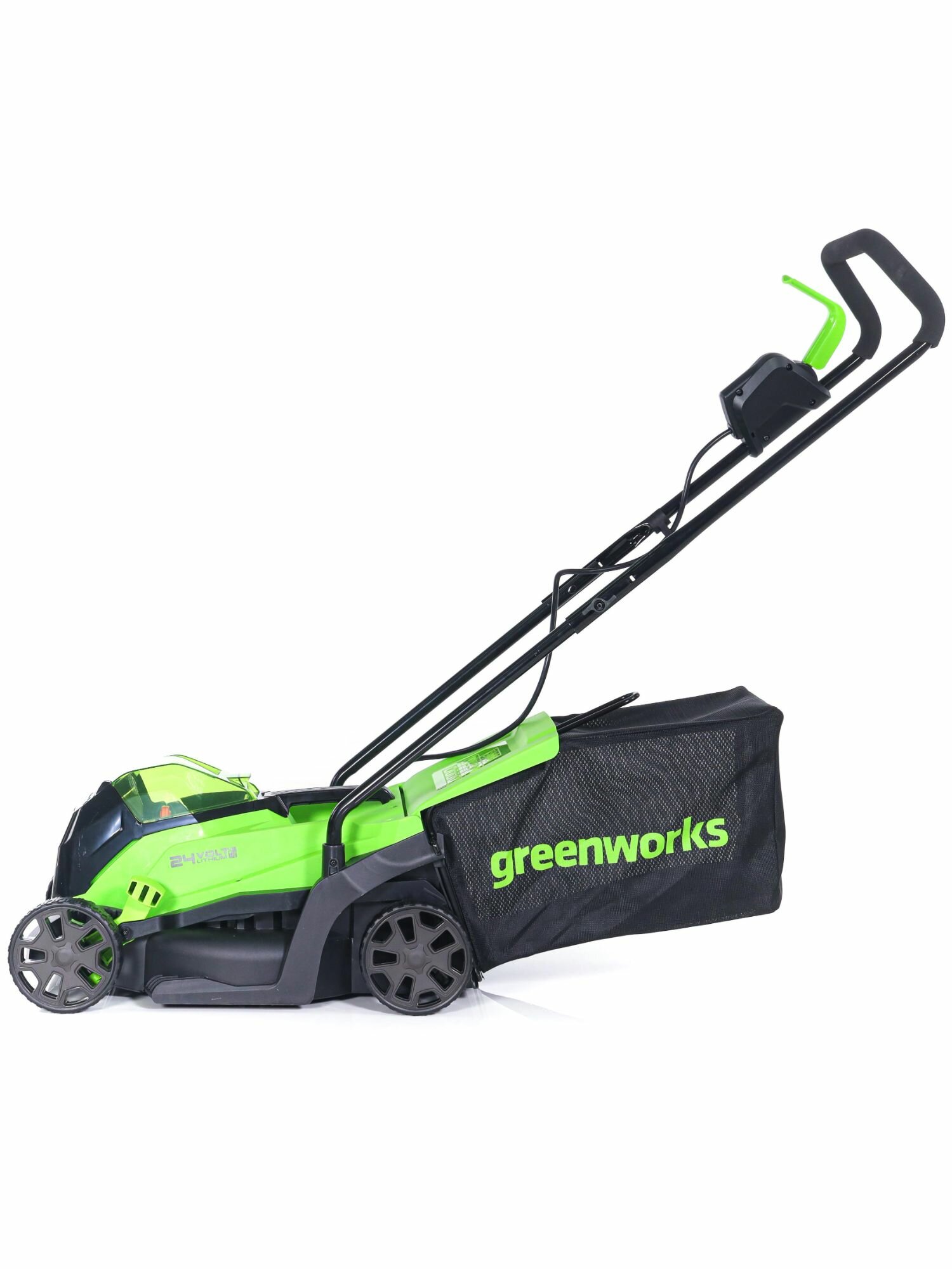 Газонокосилка аккумуляторная бесщеточная Greenworks 2516107UA 24 В 33 см 2 Ач АКБ и ЗУ входит в комплект
