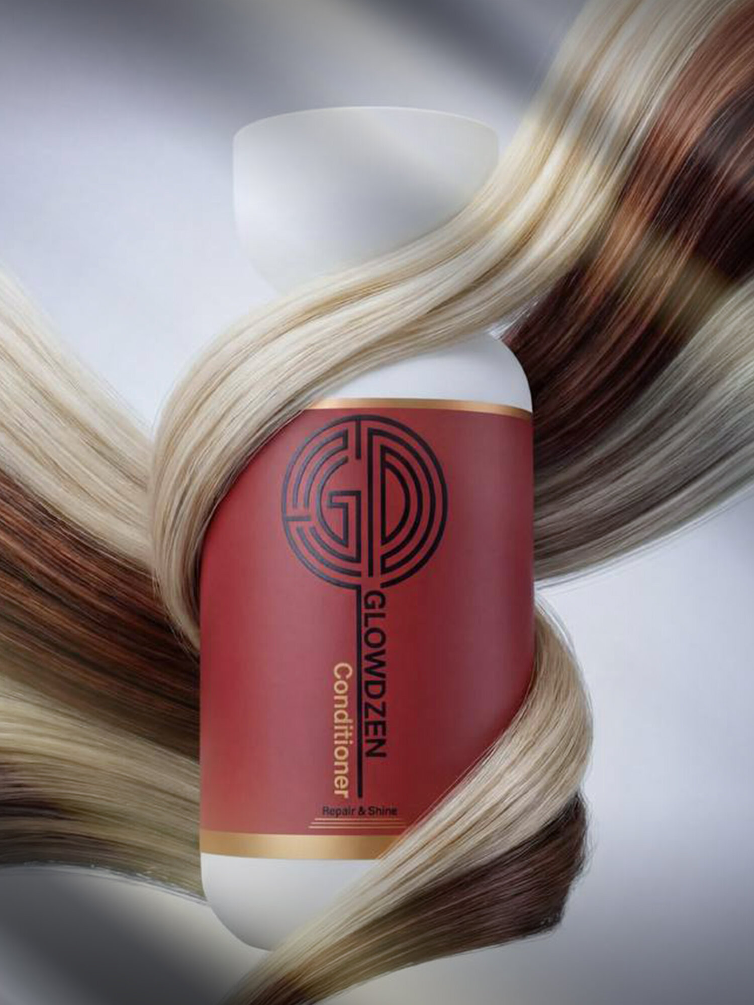 Кондиционер для волос увлажняющий, разглаживание и блеск, для поврежденных и ослабленных волос, GLOWDZEN, 250 мл