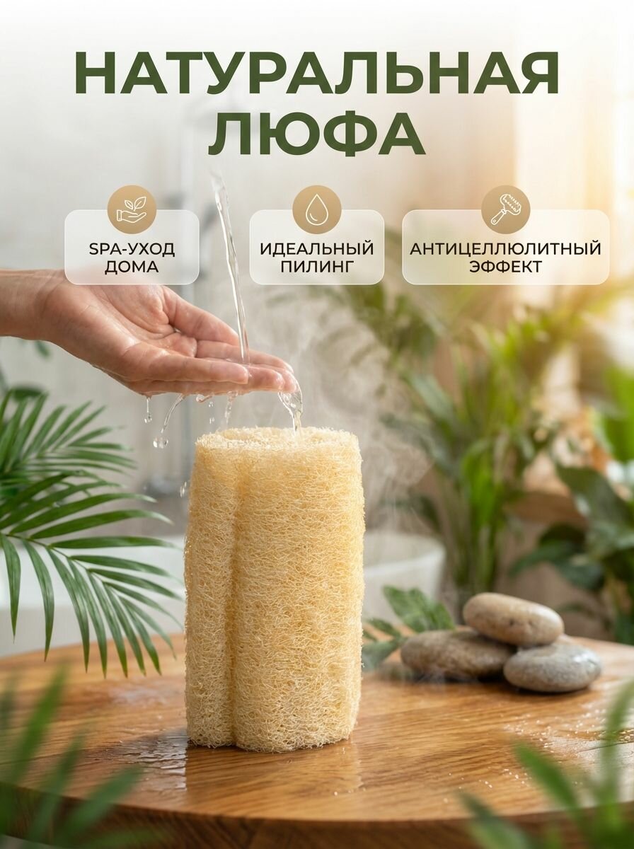 Мочалка из люфы натуральная