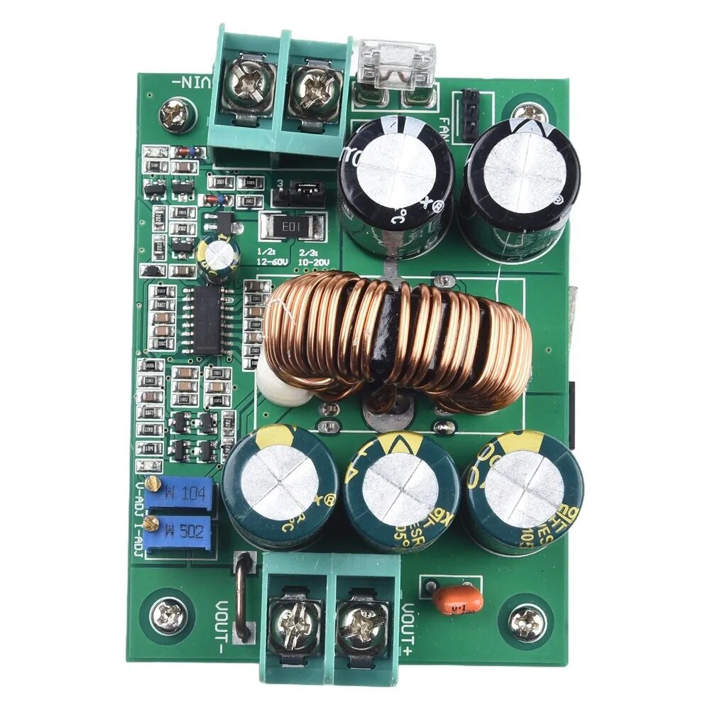 Конвертер постоянного тока 1200 Вт, 12 В 60 В, 12 В, 36 В до 12 В 80 В, 20 А, повышающий преобразователь напряжения 24 В, 48 В,