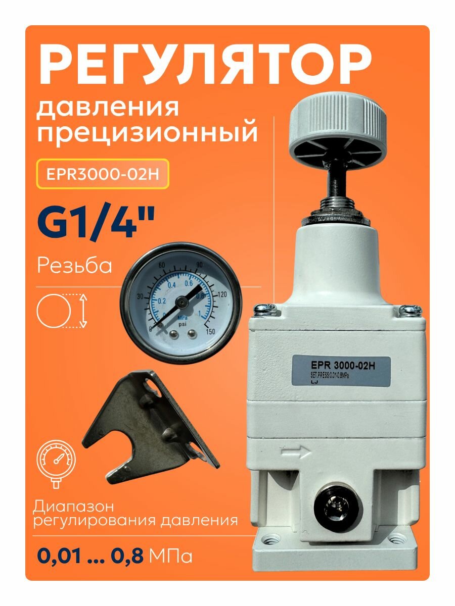 Прецизионный регулятор давления G1/4" EPR3000-02H