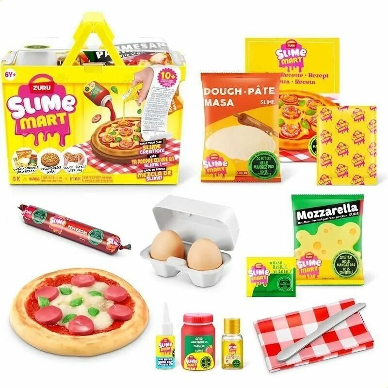 Набор для творчества Zuru Pizza Slime в маленькой корзинке для детей