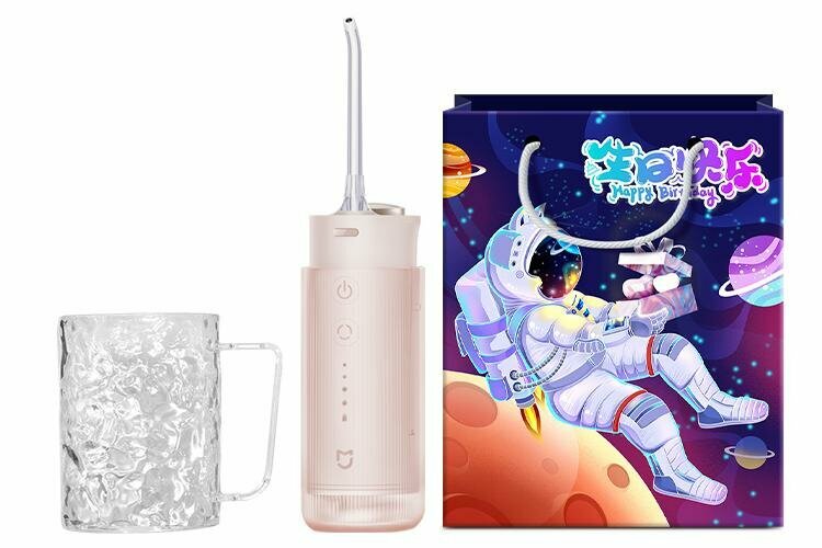 Ирригатор унисекс Xiaomi F400 Coral Pink Care & Birthday Set