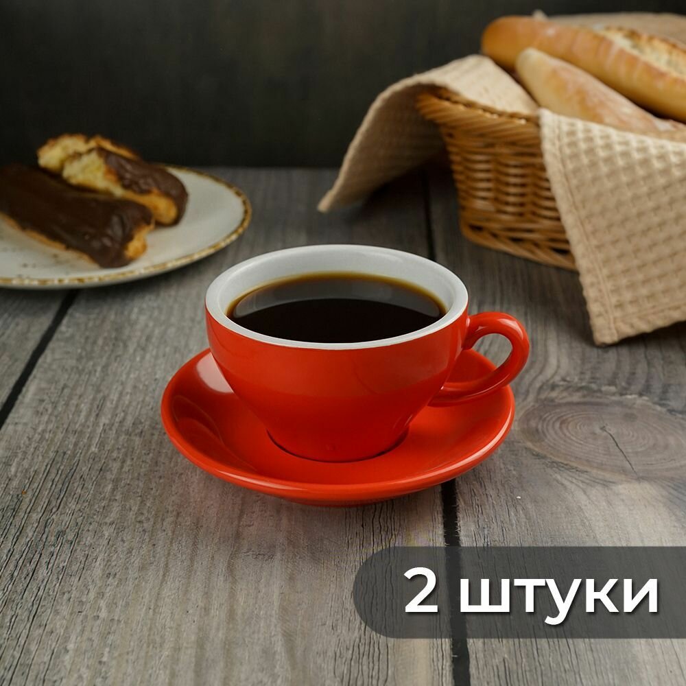Чайная пара "Barista" P.L. Proff, фарфоровая, для 2 персон, 200 мл