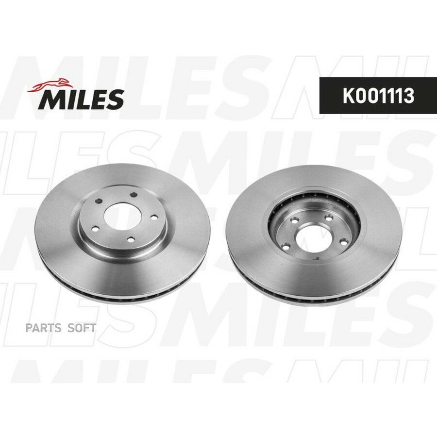 MILES K001113 Диск тормозной NISSAN QASHQAI 07-/RENAULT KOLEOS 08- передний вент. D=320мм. ()