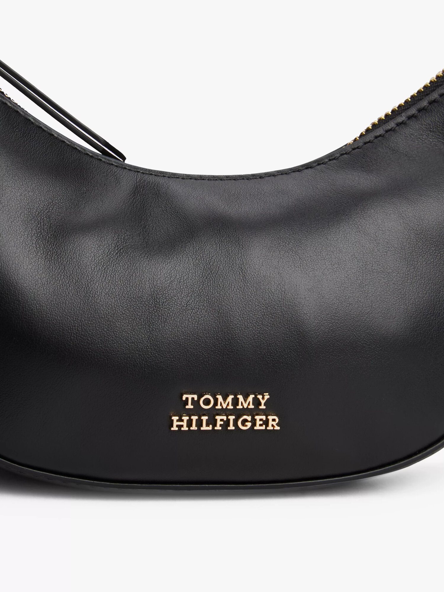 Сумка багет TOMMY HILFIGER, фактура гладкая, черный — фото 1