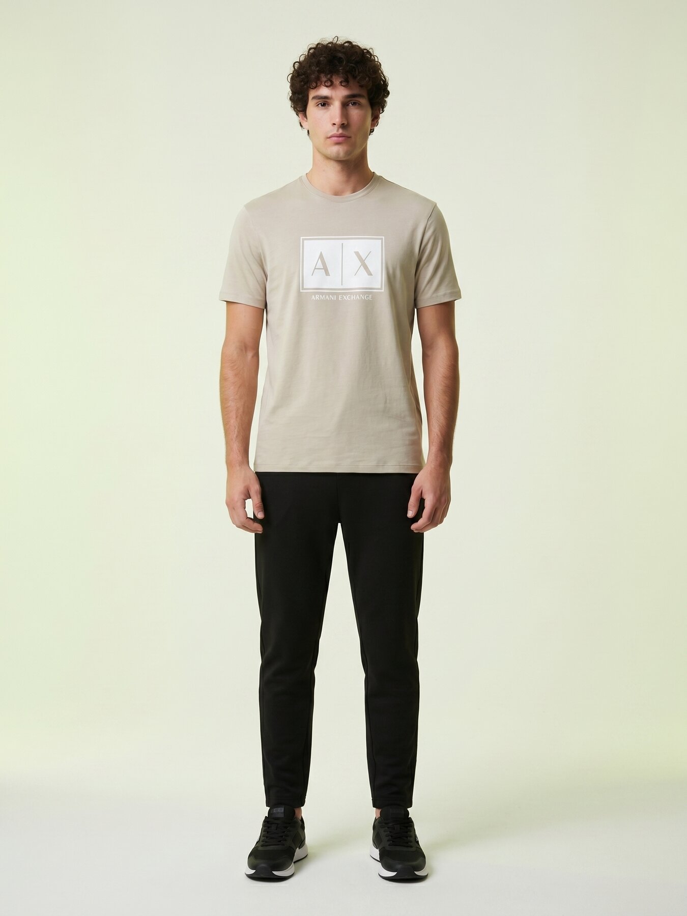 Футболка Armani Exchange, размер S, бежевый — фото 1