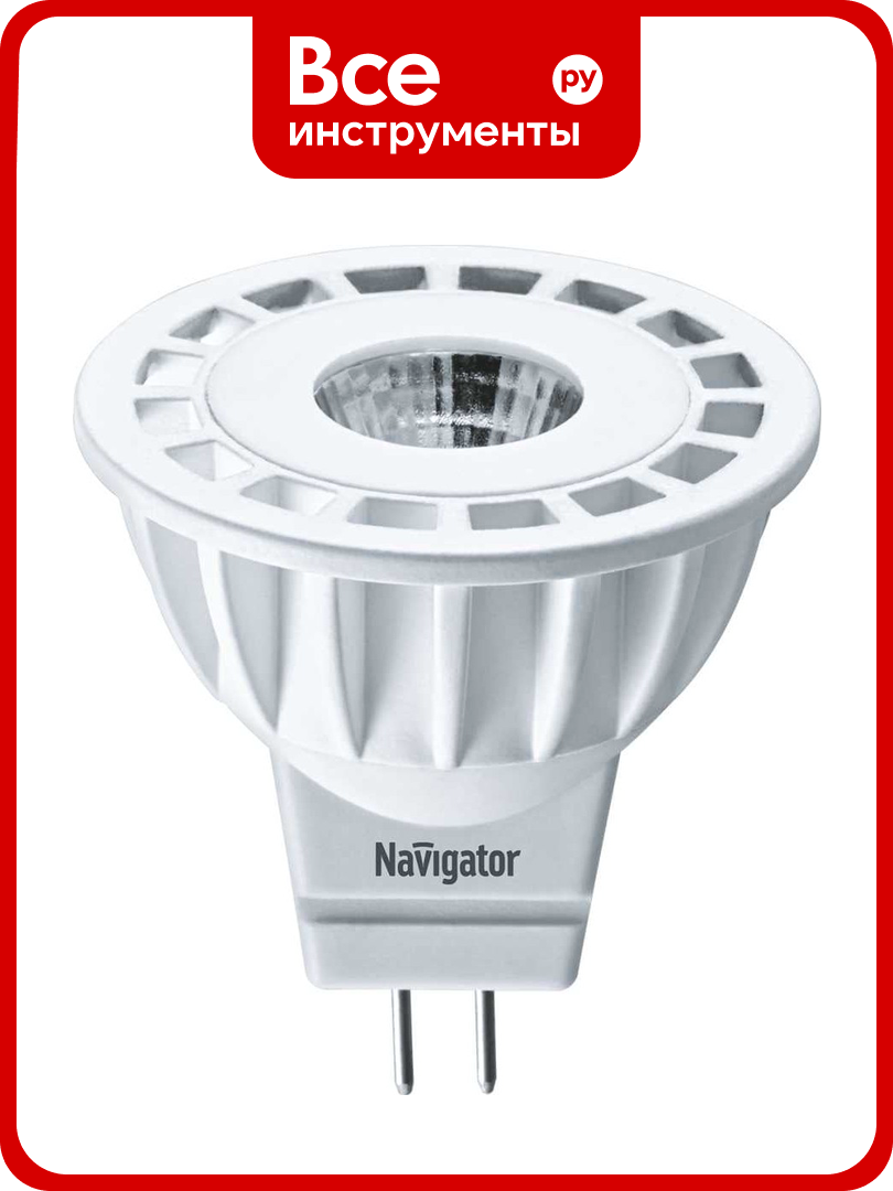Лампа Navigator LED 3вт 12в, GU4, белый 94141