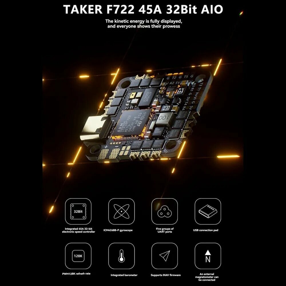F722 45A 32-Битный AIO Полетный Контроллер BLS Для Радиоуправляемог