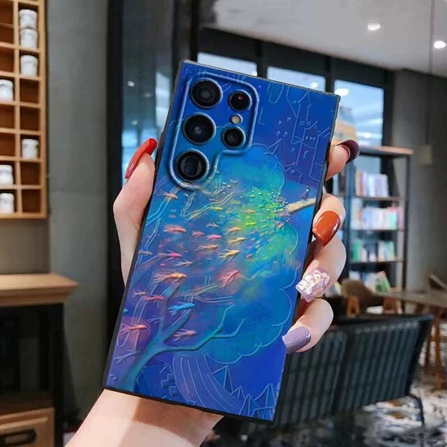 Ультратонкий защитный чехол для Samsung Galaxy S23 Ultra с дизайном 'Летящая рыба', мягкий ТПУ