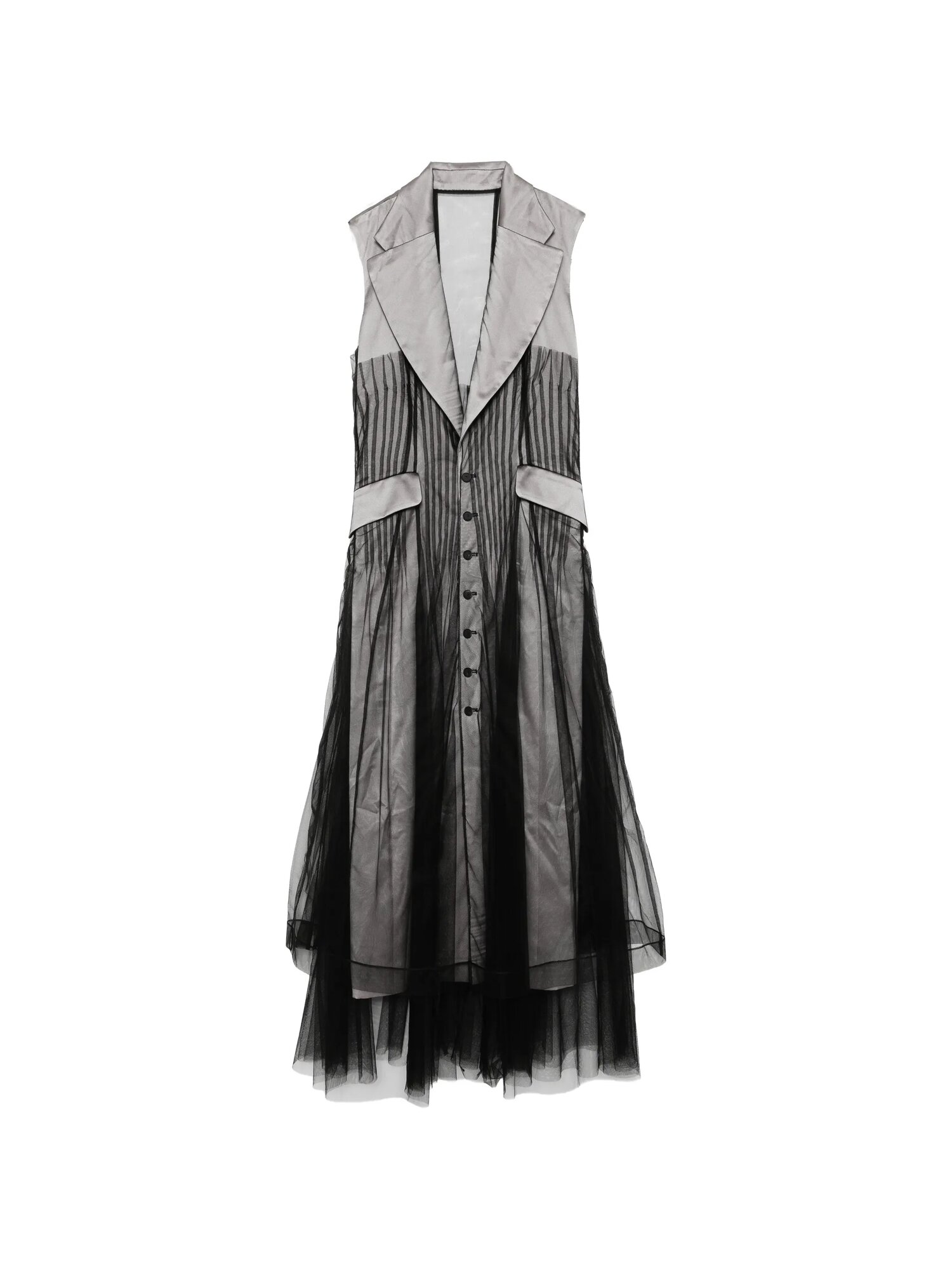 Платье Tulle-overlay tailored dress