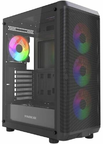 Компьютерный корпус PowerCase Mistral EA22 (CMAEA22-L4) черный - Midi Tower, ATX, USB 2.0 Type-A, USB 3.2 Gen 1 Type-A