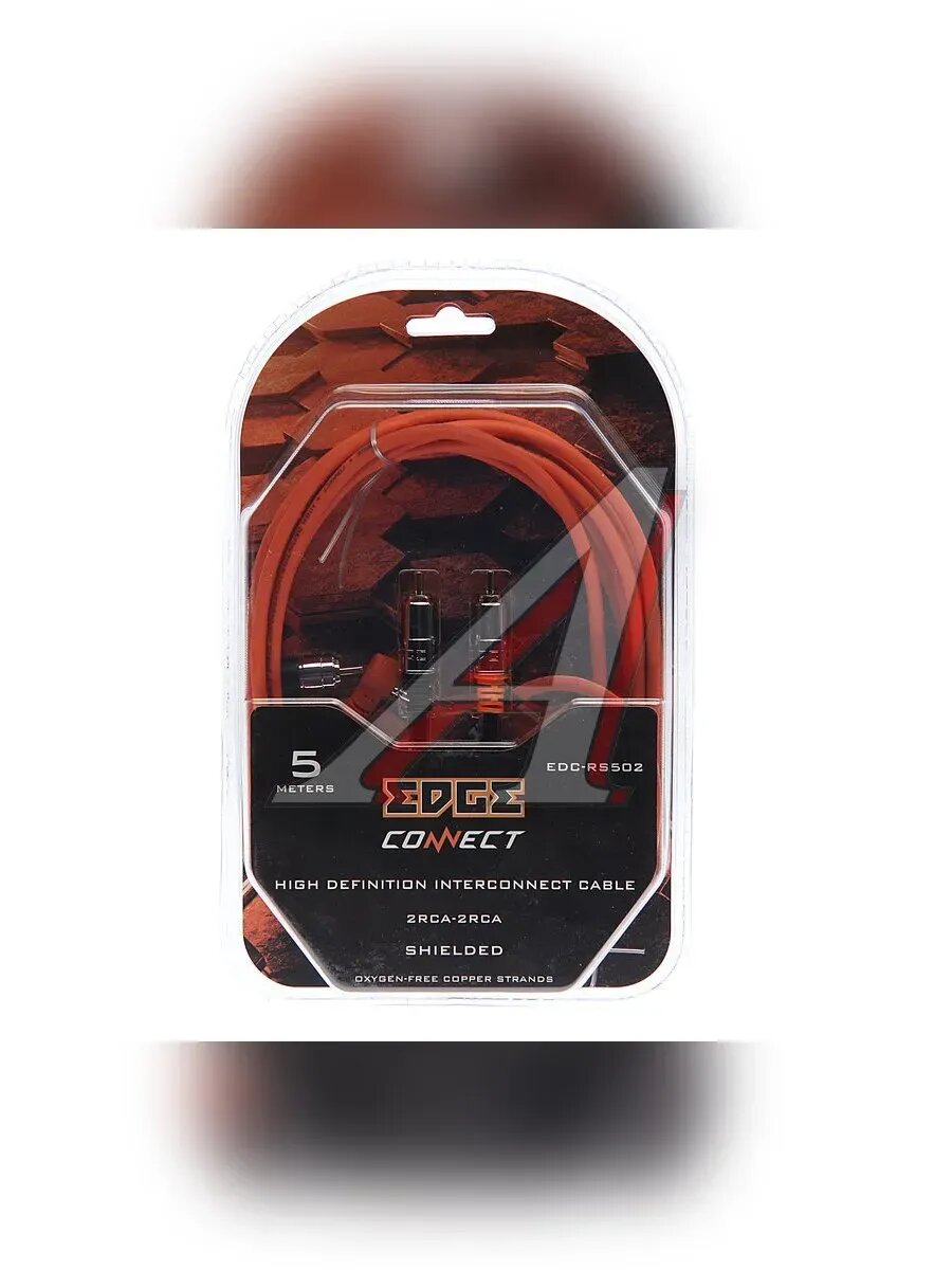 Кабель RCA 2x2 5м EDGE, экранированный