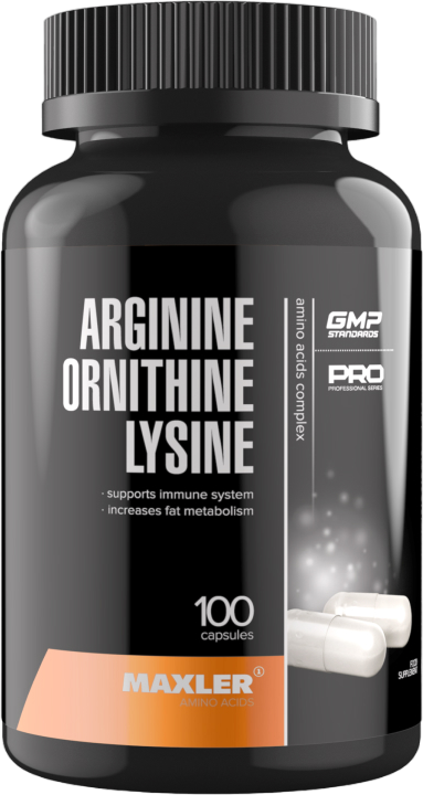 MAXLER Комплекс аминокислот Аргинин-Орнитин-Лизин в капсулах Arginine-Ornithine-Lysine 50ml