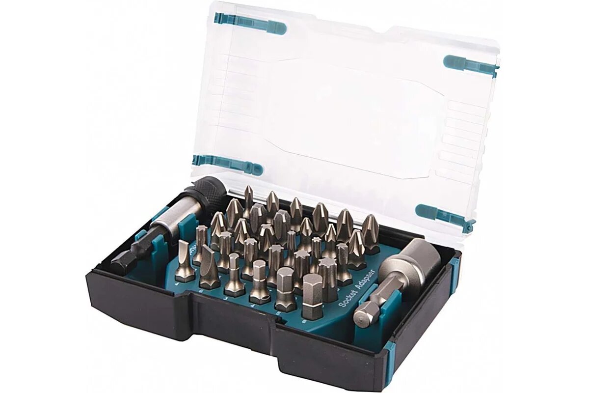 Набор бит Makita D-65084 для шуруповертов, 32 предмета, кейс / универсальная
