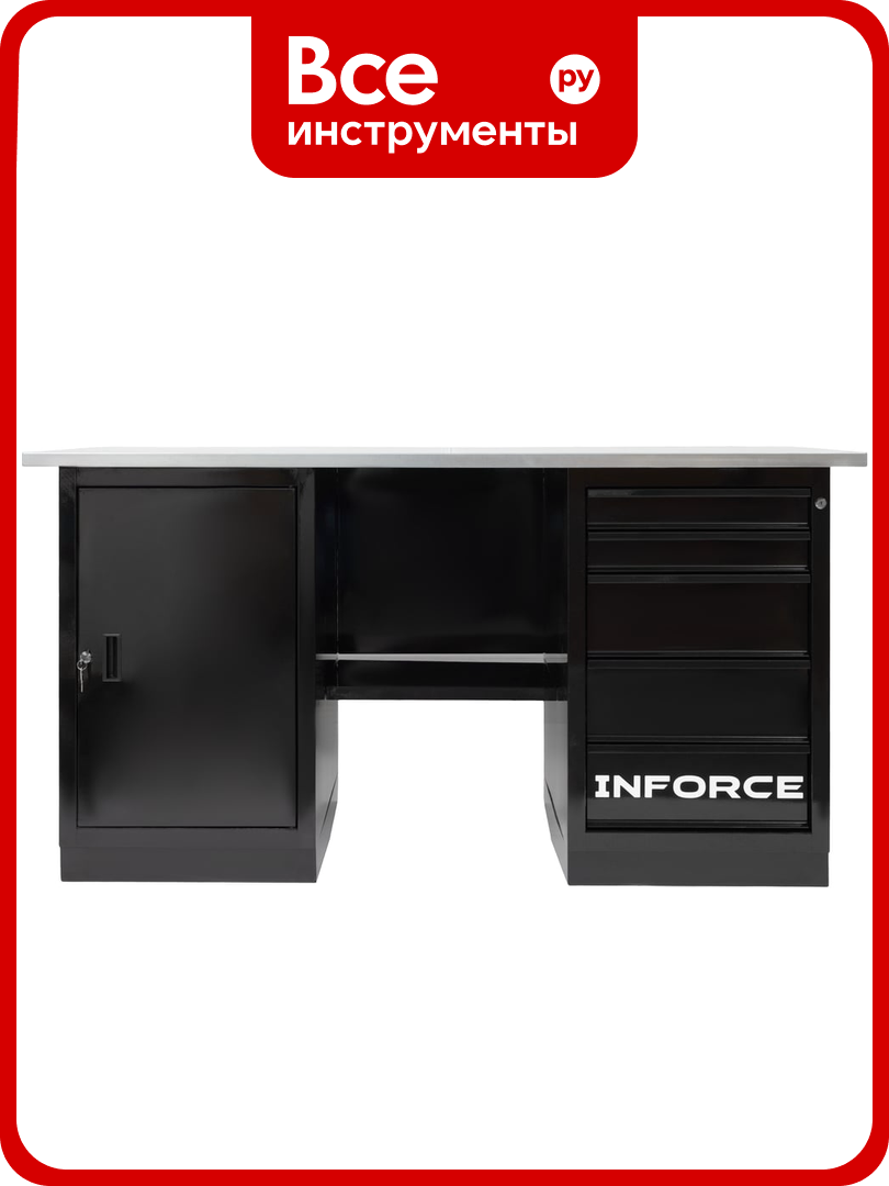 Верстак с драйвером и тумбой Inforce 1600х686х845 LW-3, допустимая нагрузка на стол