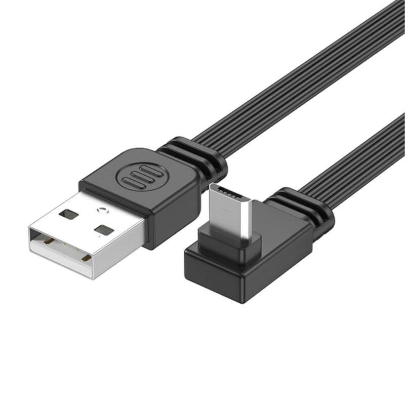Плоский USB-кабель для зарядки и передачи данных, 15cm - Изгиб вверх