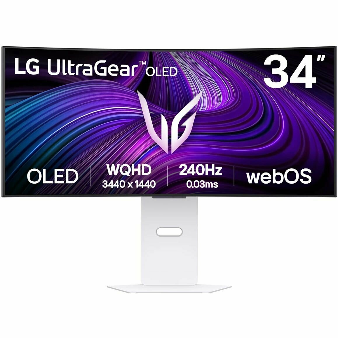 LG 34" Монитор 34GX90SA-W. ARUZ WQHD, WOLED, 240 Гц, webOS, AMD FreeSync Premium, NVIDIA G-SYNC Compatible, белый