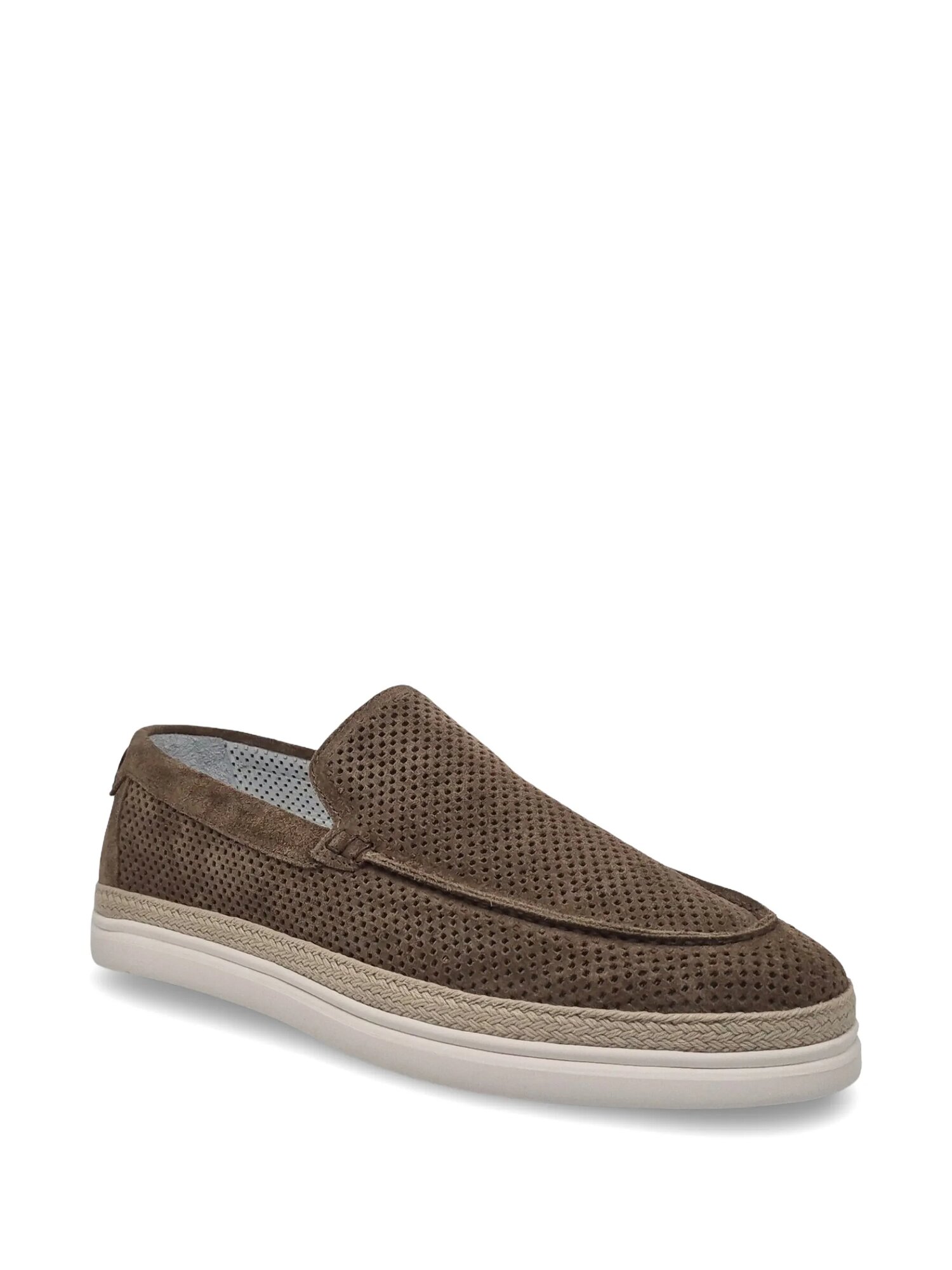 Лоферы Barrett Perforated-suede loafers, размер 7.5, brown — фото 1