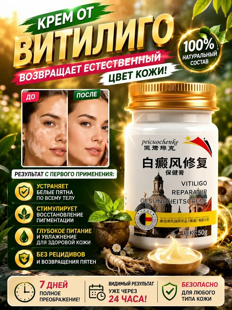 Anti vitiligo Китайский крем от витилиго для лица и рук, 50…