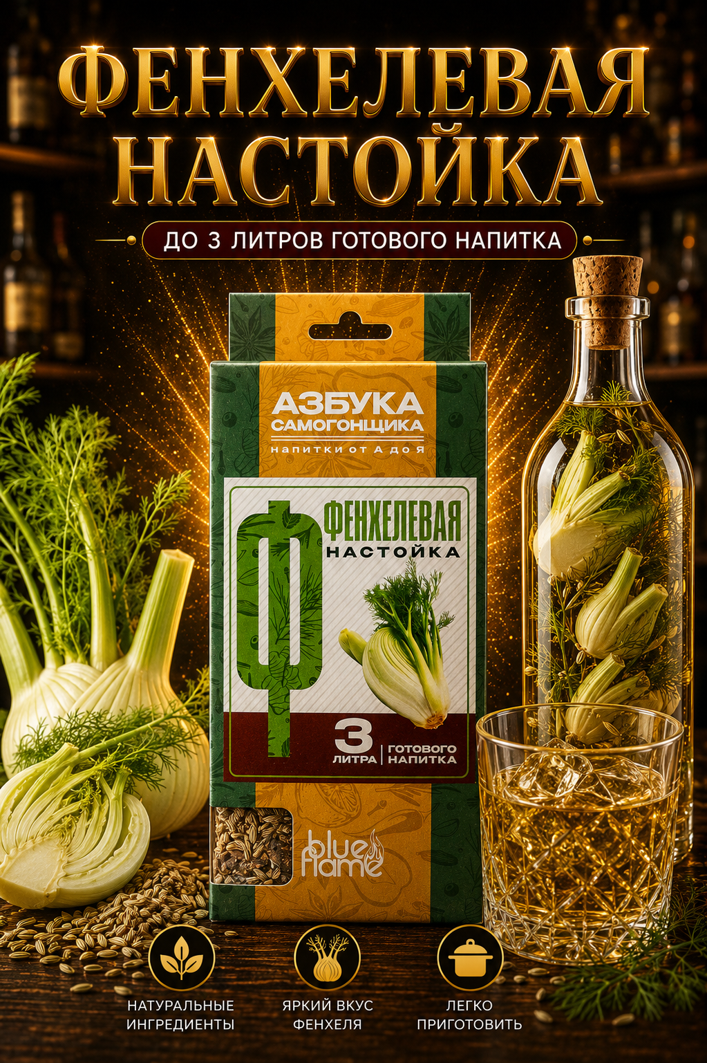 Настойка для самогона Фенхелевая , подарочный набор для настаивания
