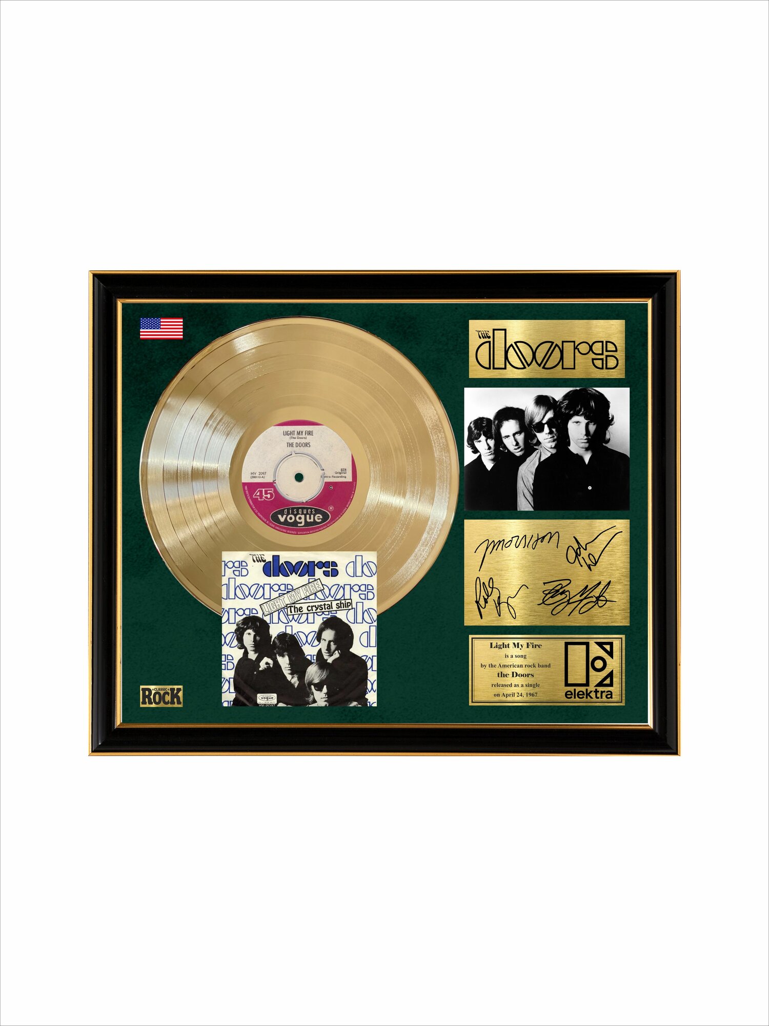 Виниловая пластинка The Doors Light My Fire в рамке
