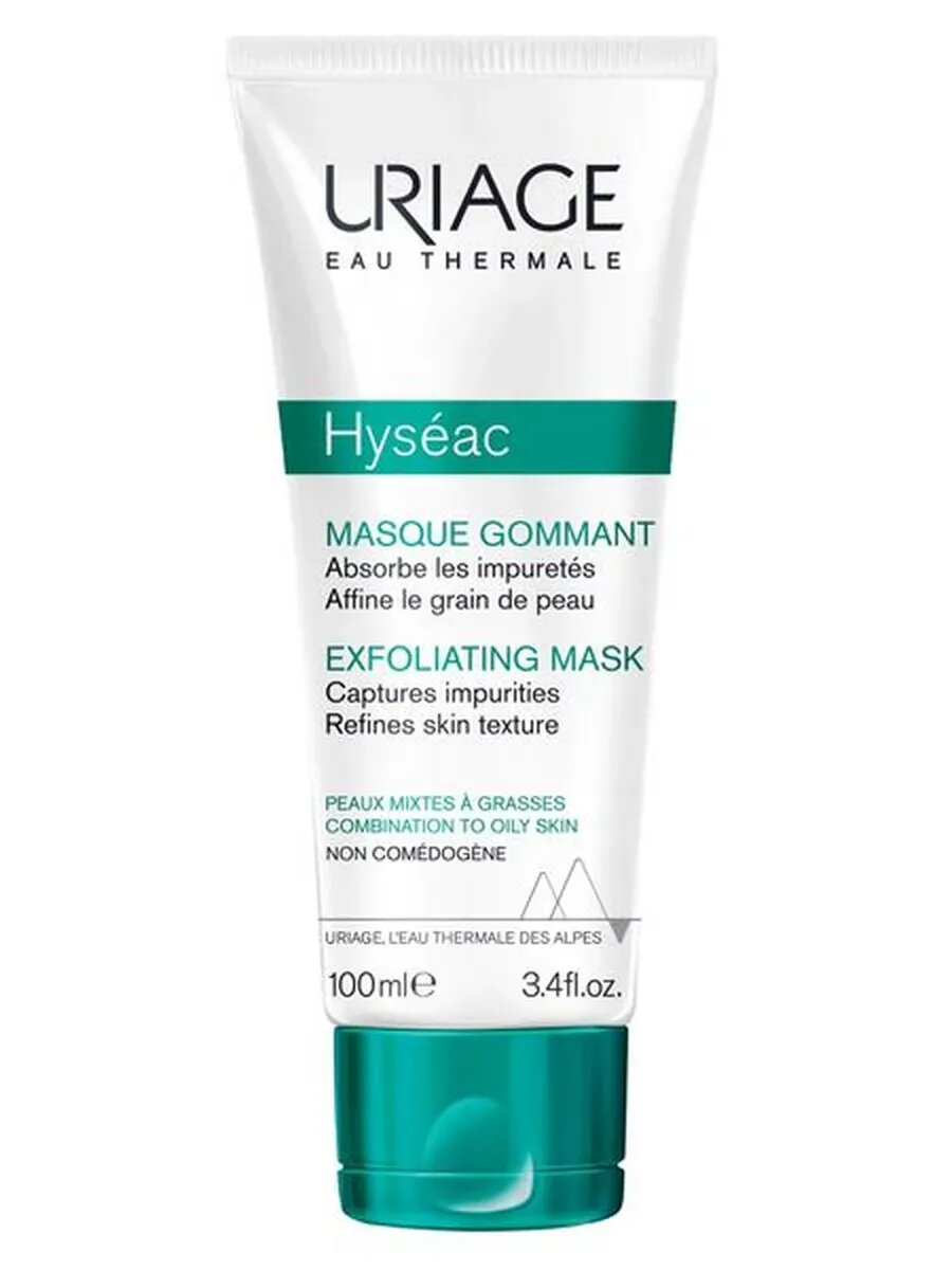 Маска для комбинированной и жирной кожи лица отшелушивающая Hyseac Uriage/Урьяж туба 100мл