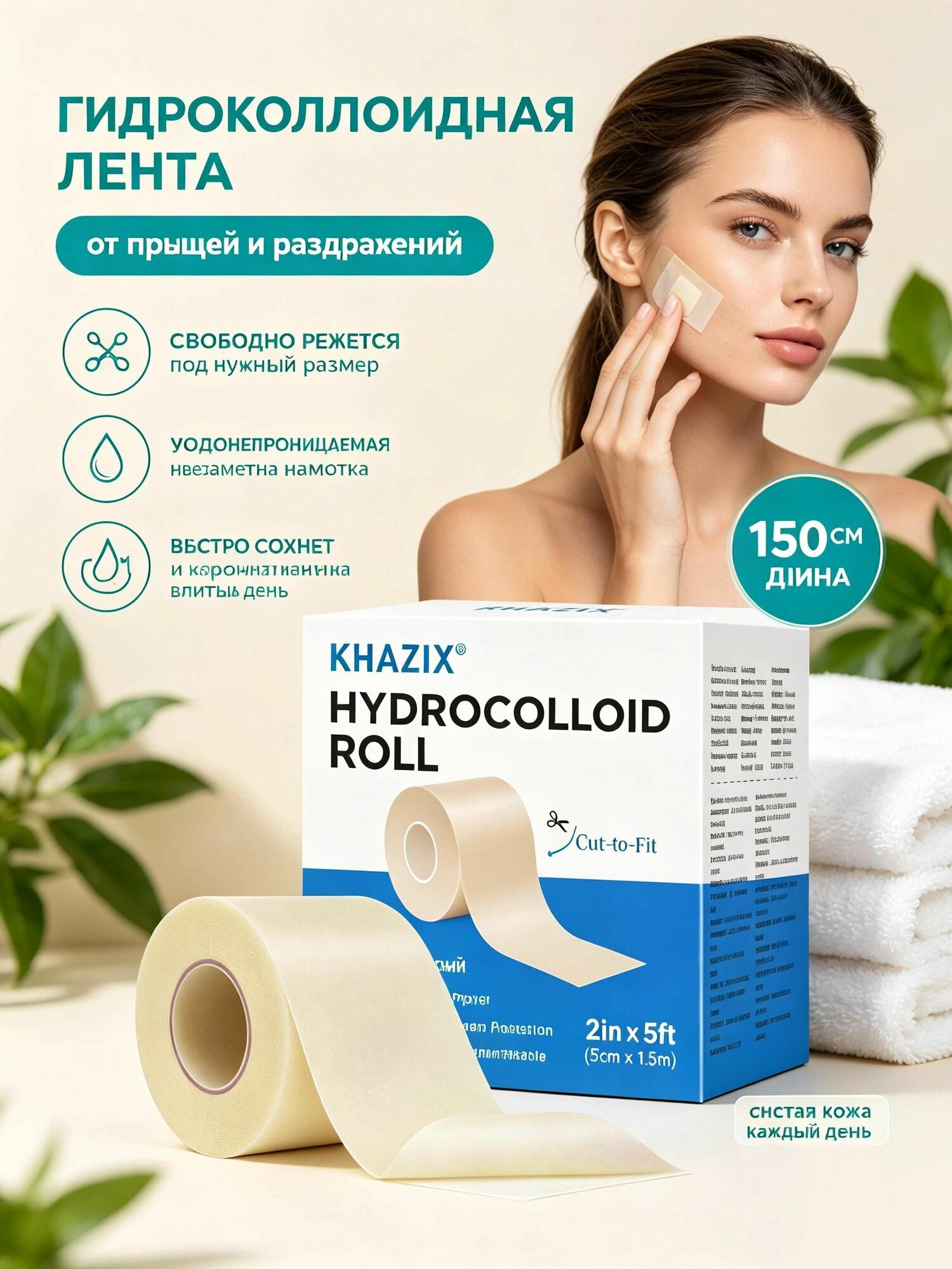 Гидроколлоидный пластырь от прыщей