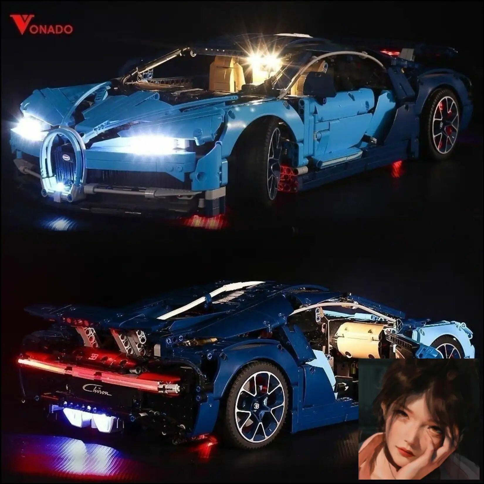 Конструктор автомобильный Bugatti Veyron, Lamborghini спортивные машины, сборка для взрослых и мальчиков, композитный материал