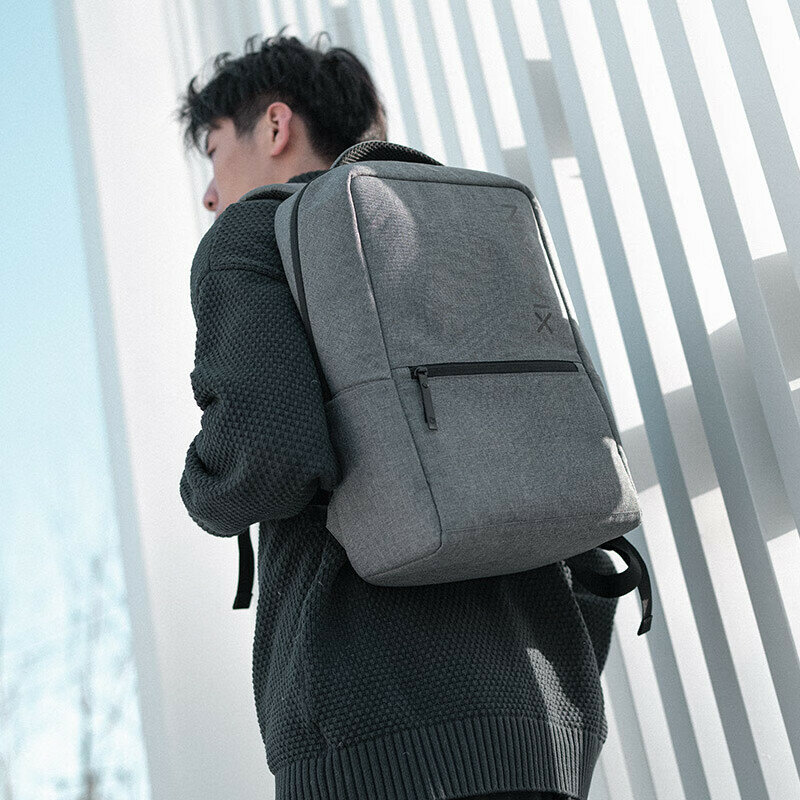 Lenovo Xiaoxin Lightweight Backpack, Air 1 Frost Gray, Business Office Laptop Bag, Student Backpack, Compatible with Lenovo Laptops