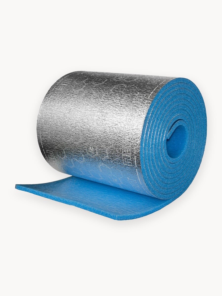 Утеплитель фольгированный самоклеящийся пенофол 1х0,6 м 20 мм