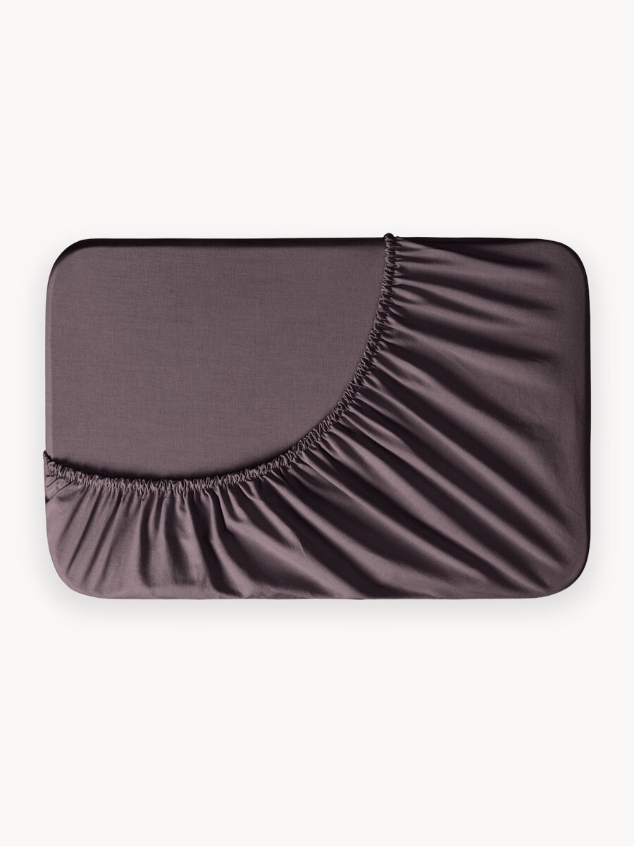 Простыня на резинке сатин Pragma Lunlo 160 х 200 см, сатиновый тауп