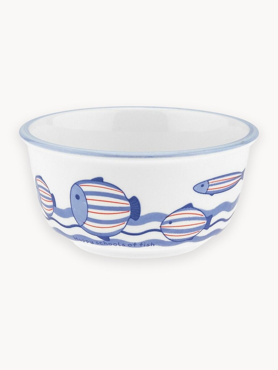 Сервировочный салатник Домашняя мода Синий полосатик