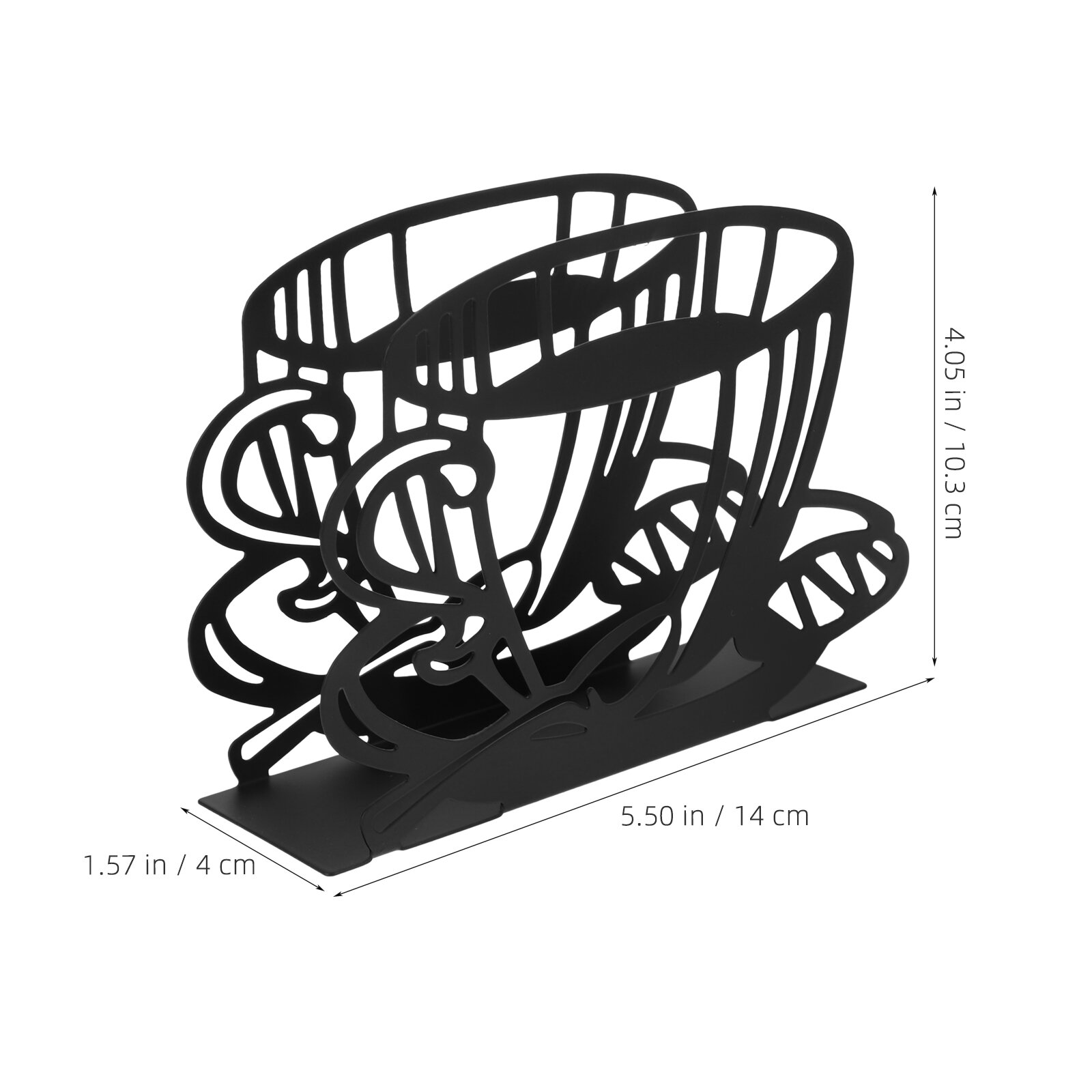 Держатель Салфеток В Форме Кофейной Чашки Черный 14.00X10.30X4.00Cm