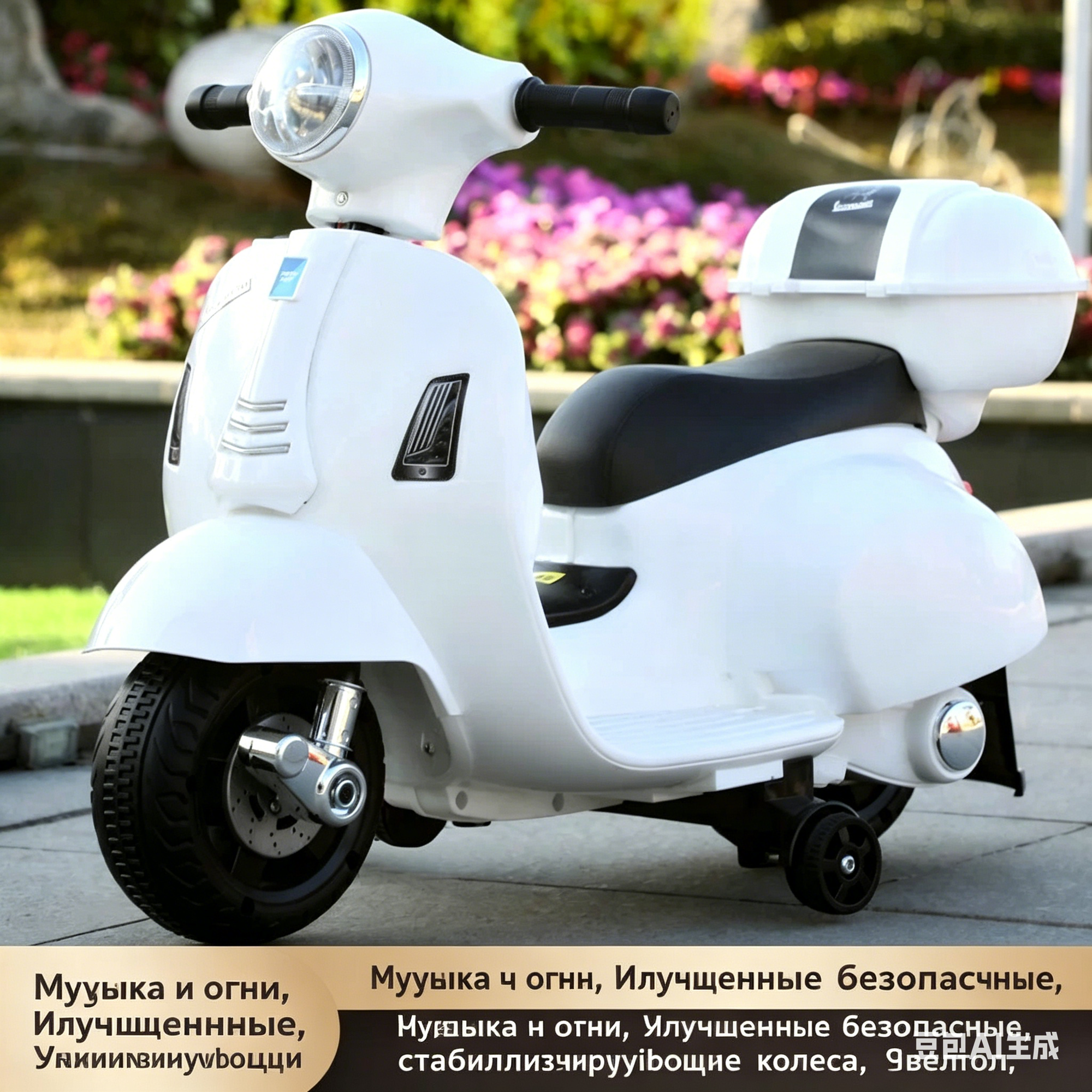 Электромобиль "Скутер", для детей, аккумулятор, с музыкой, светом