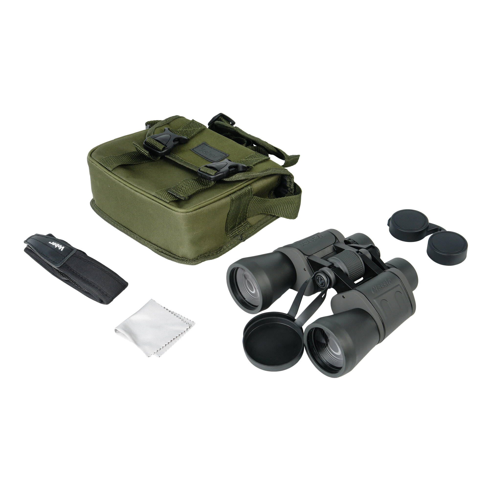 Бинокль Veber Classic БПШЦ 10x50 VRWA широкоугольный, серый арт.23908
