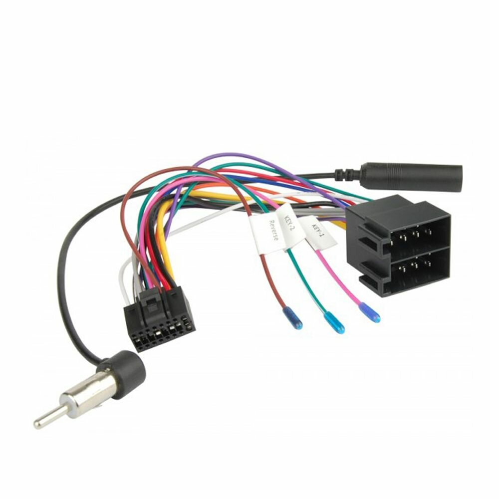Переходник 16 pin (разъём ISO, провод питания) для подключения Android автомагнитолы к автомобилю Лада Гранта 2018+, кабель акустический