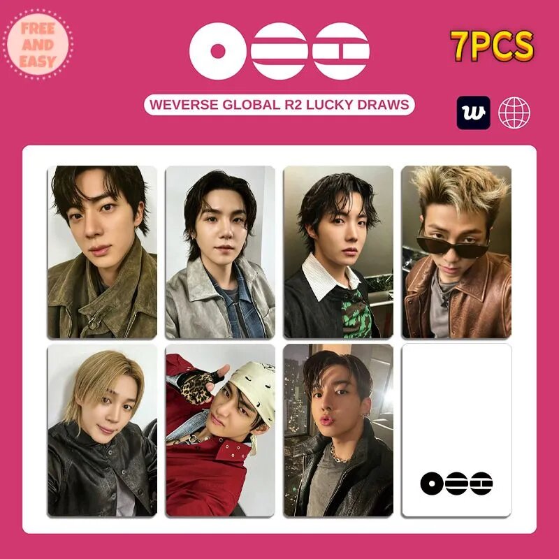 Маленькие открытки вокруг вееров BTS JUNGKOOK JIMIN V JIN RM JHOPE SUGA