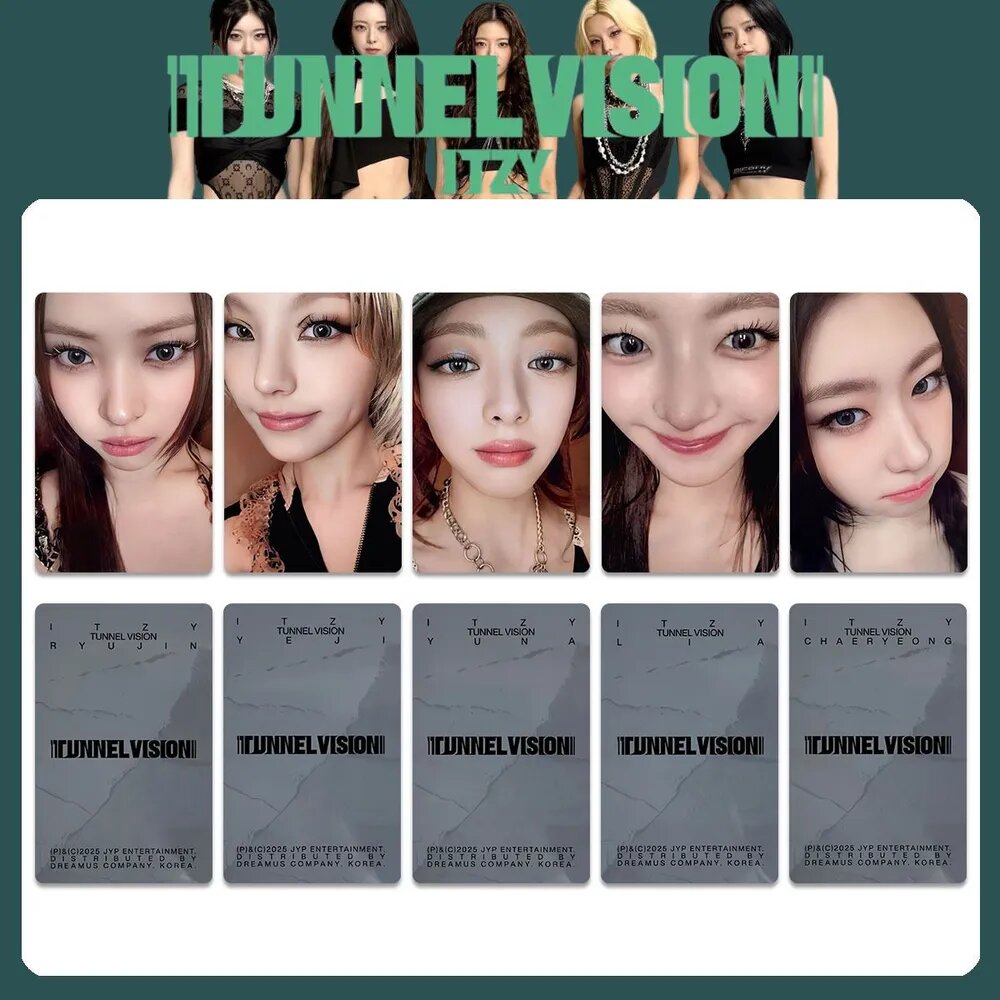Карточки ITZY альбом карты TUNNEL VISION STARRIVER k-pop карточки коллекционные Фотокарточки 54 * 86 мм 5 шт