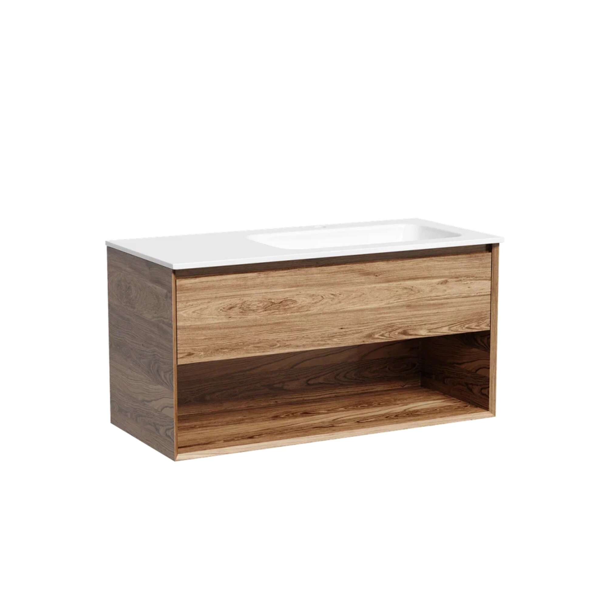 Тумба подвесная SANCOS Marmi 1.0 правая, 995х445х520, 1 ящик, доводчики, дуб чарльстон, арт. MR1.0100RECH