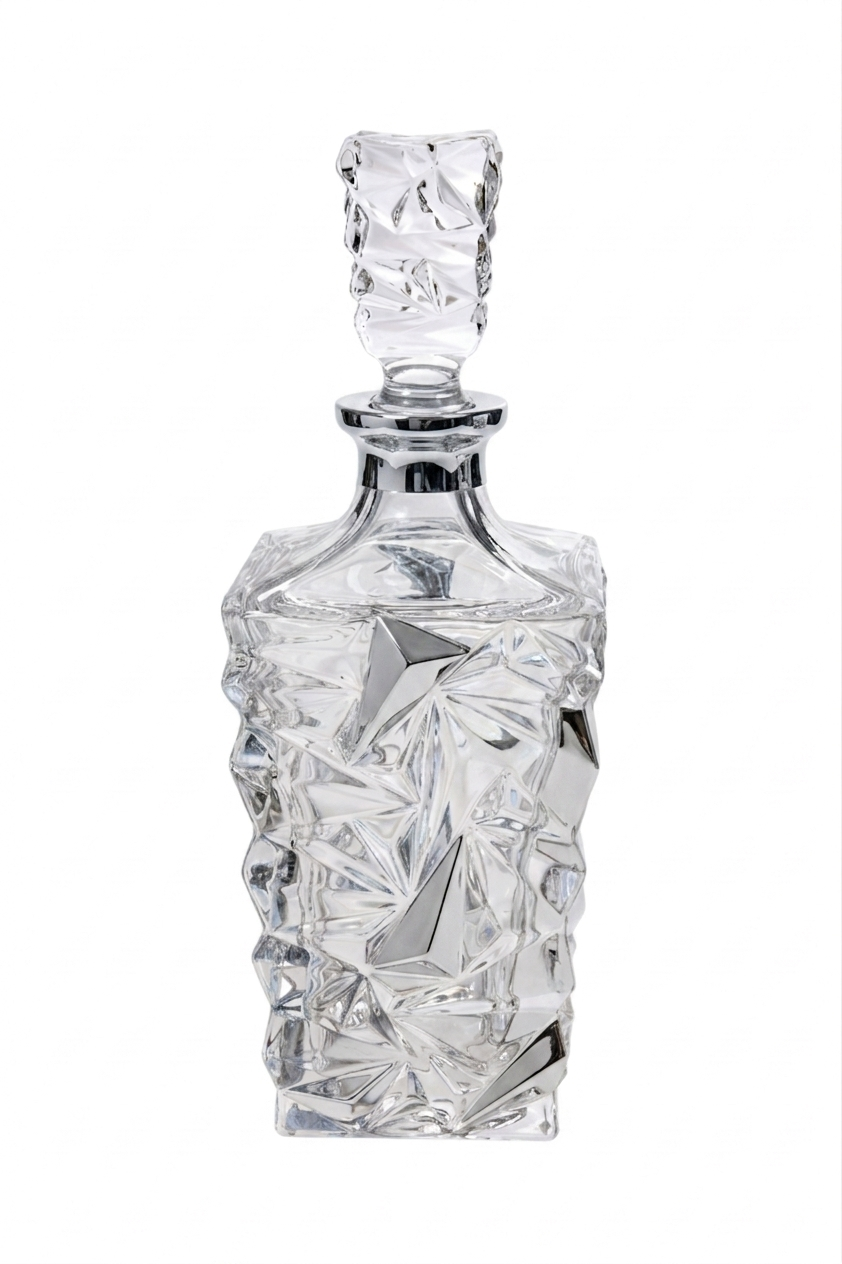 Штоф "GLACIER", декор "Платина",900 мл, хрусталь, Bohemia Jihlava/ ИПХ064