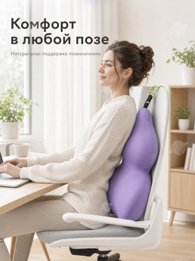 Поясничная подушка в форме тыквы, поясничная поддержка из пены с эффектом памяти, сидячая декомпрессия