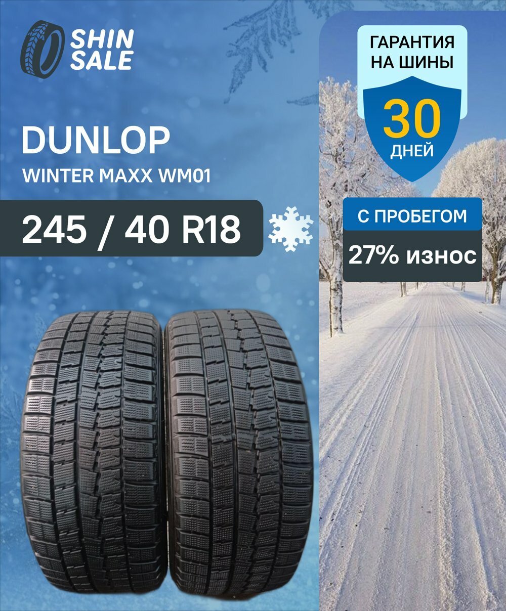Зимние шины нешипованные Dunlop Winter Maxx WM01 245/40 R18 27.0% износ T0169200