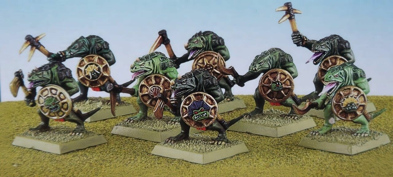 Lizardman Saurus. С подставками. Warhammer 40.000