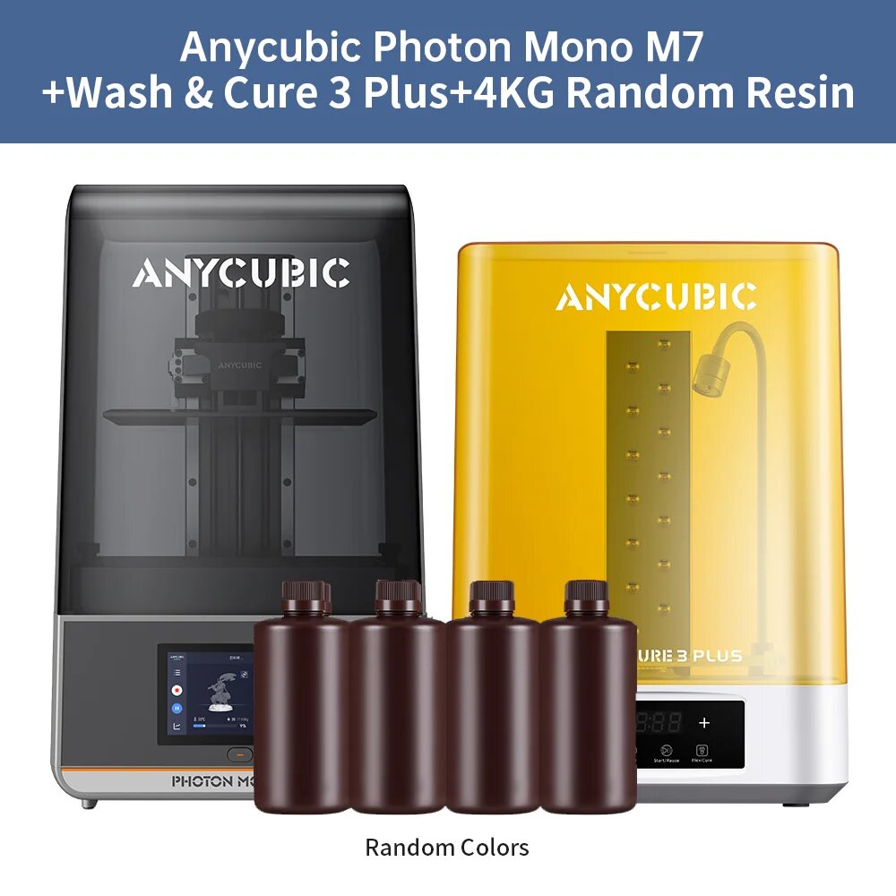 3D-принтер ANYCUBIC Photon Mono M7 14K Mono MSLA 3D-принтер Скорость до 150 мм/ч Печать ЖК-дисплей 10 дюймов Размер смолы 223*126*230 мм
